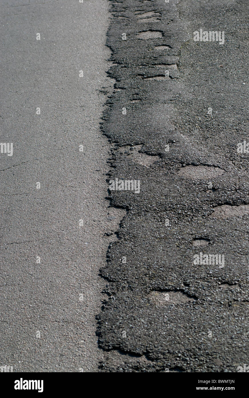 Pothole damage in tarmac hi-res stock photography and images - Alamy