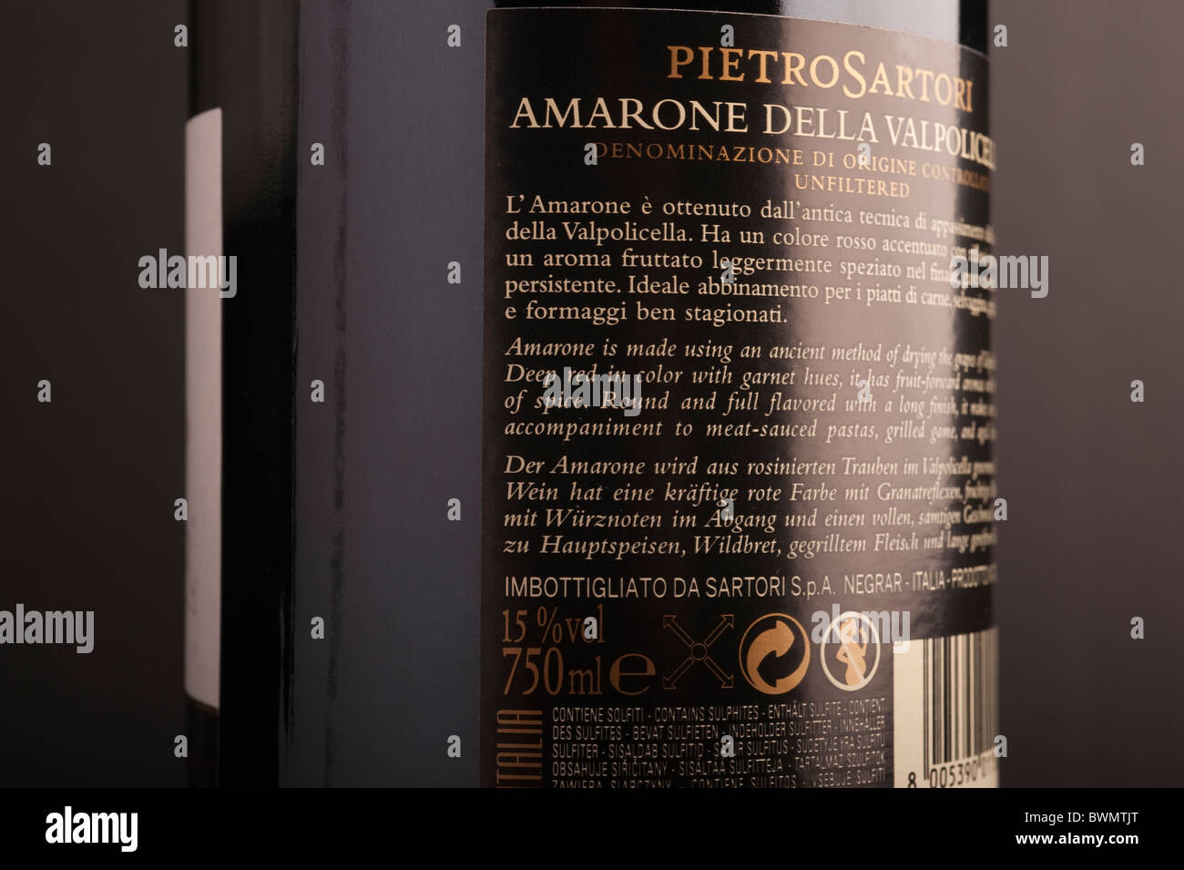 Valpolicella wine label hi-res stock photography and images - Alamy