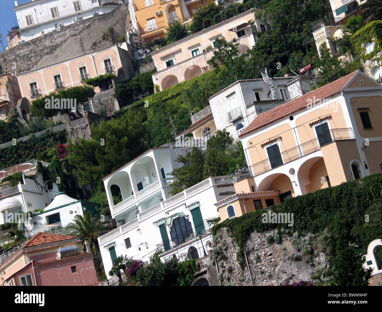 Positano "Amalfi coast" perched houses building facade architecture ...