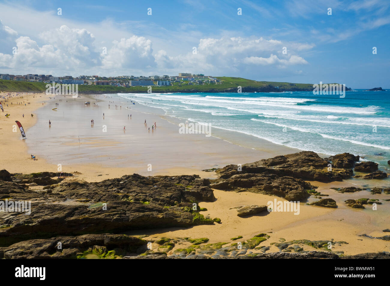 Fistral beach waves hi-res stock photography and images - Alamy