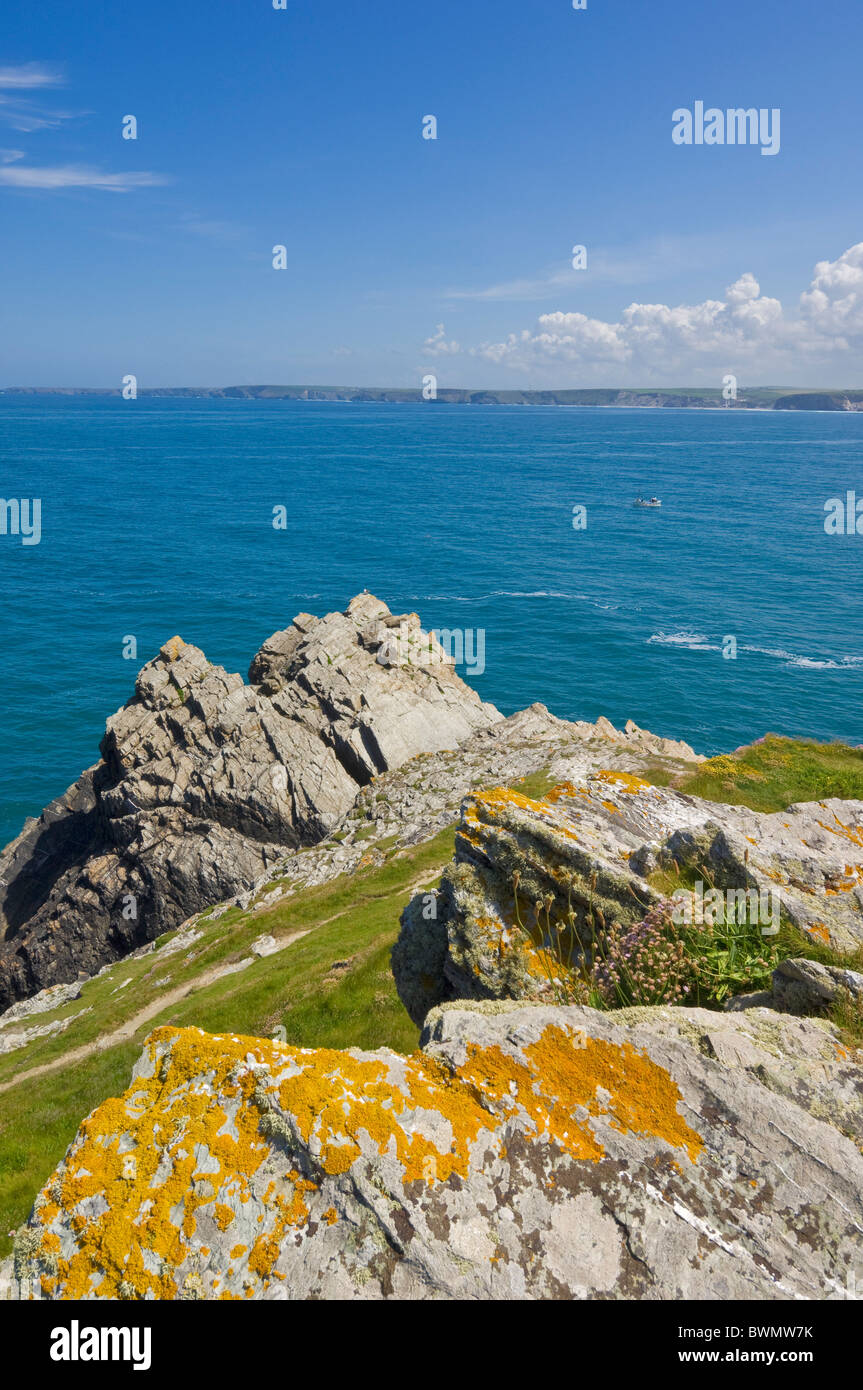 Towan Head at the northern end of Fistral bay, Newquay, Cornwall ...