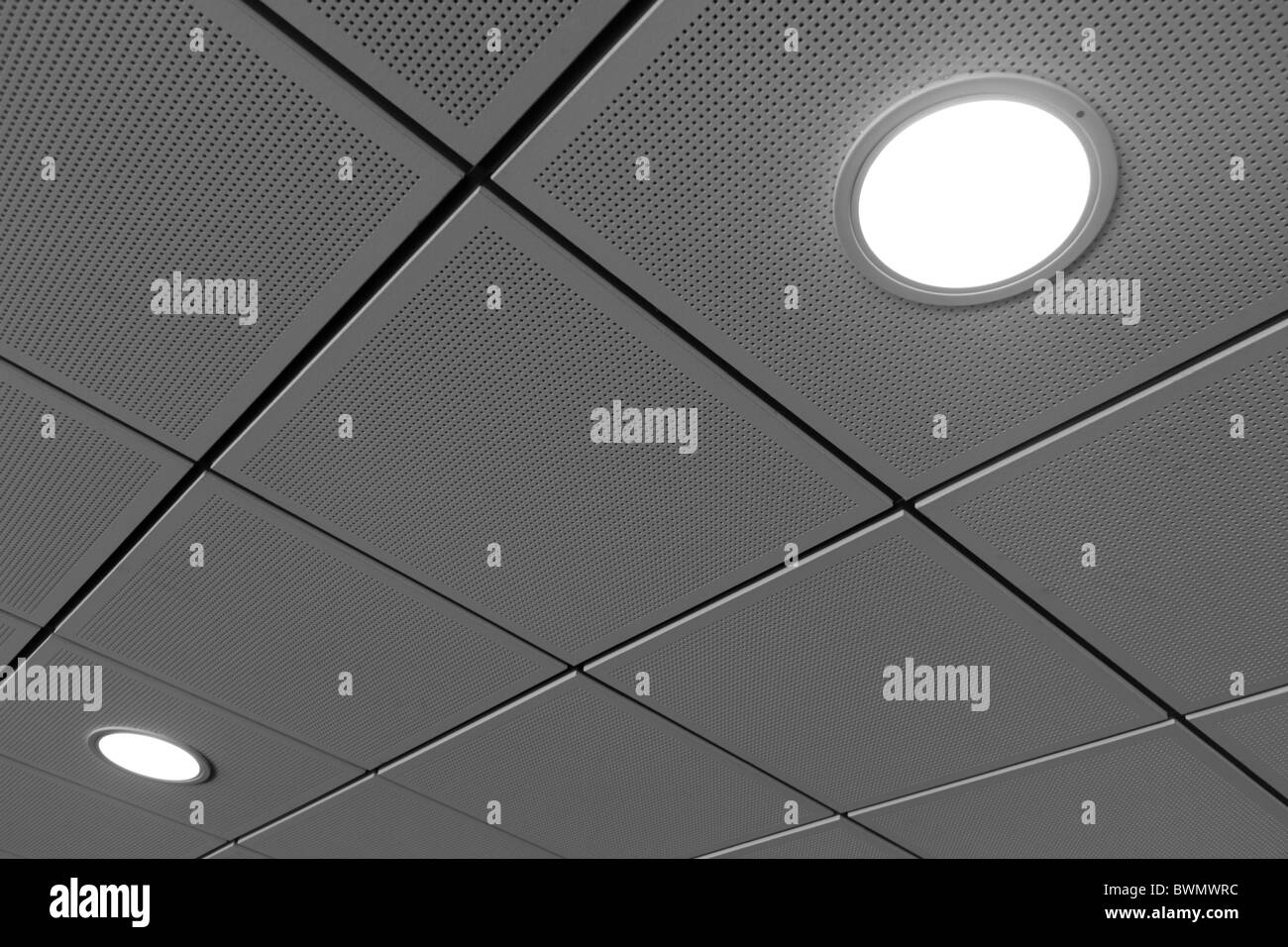 Hotel ceiling with lamp Stock Photo - Alamy