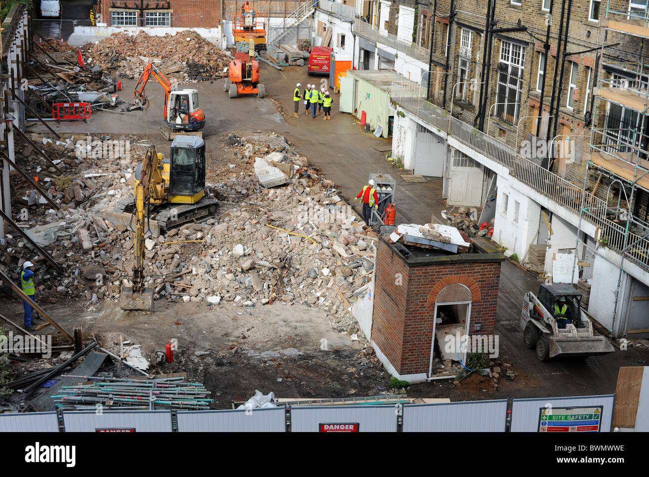 Demolition site of an old building in north/west London before ...