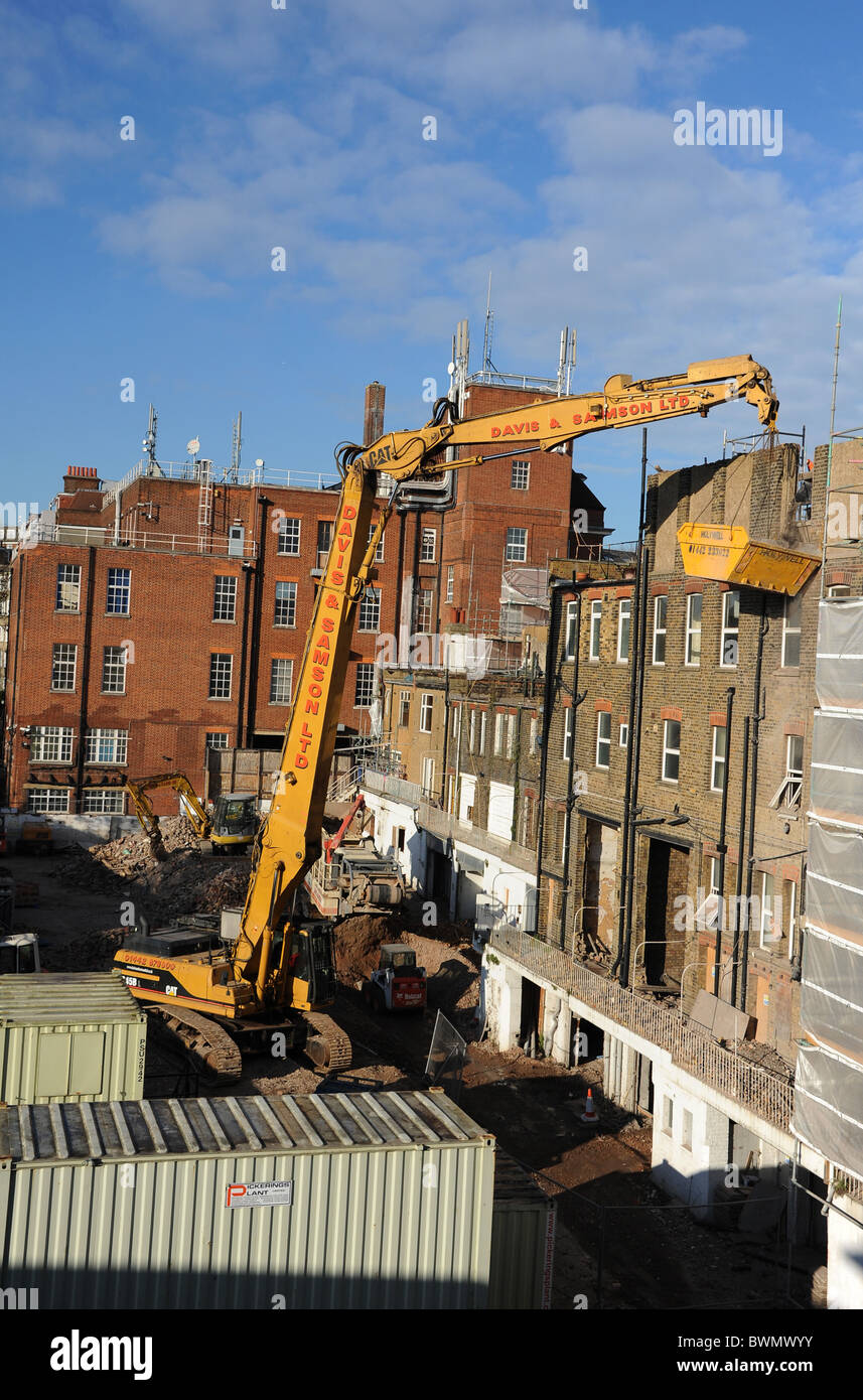 Demolition site of an old building in north/west London before ...
