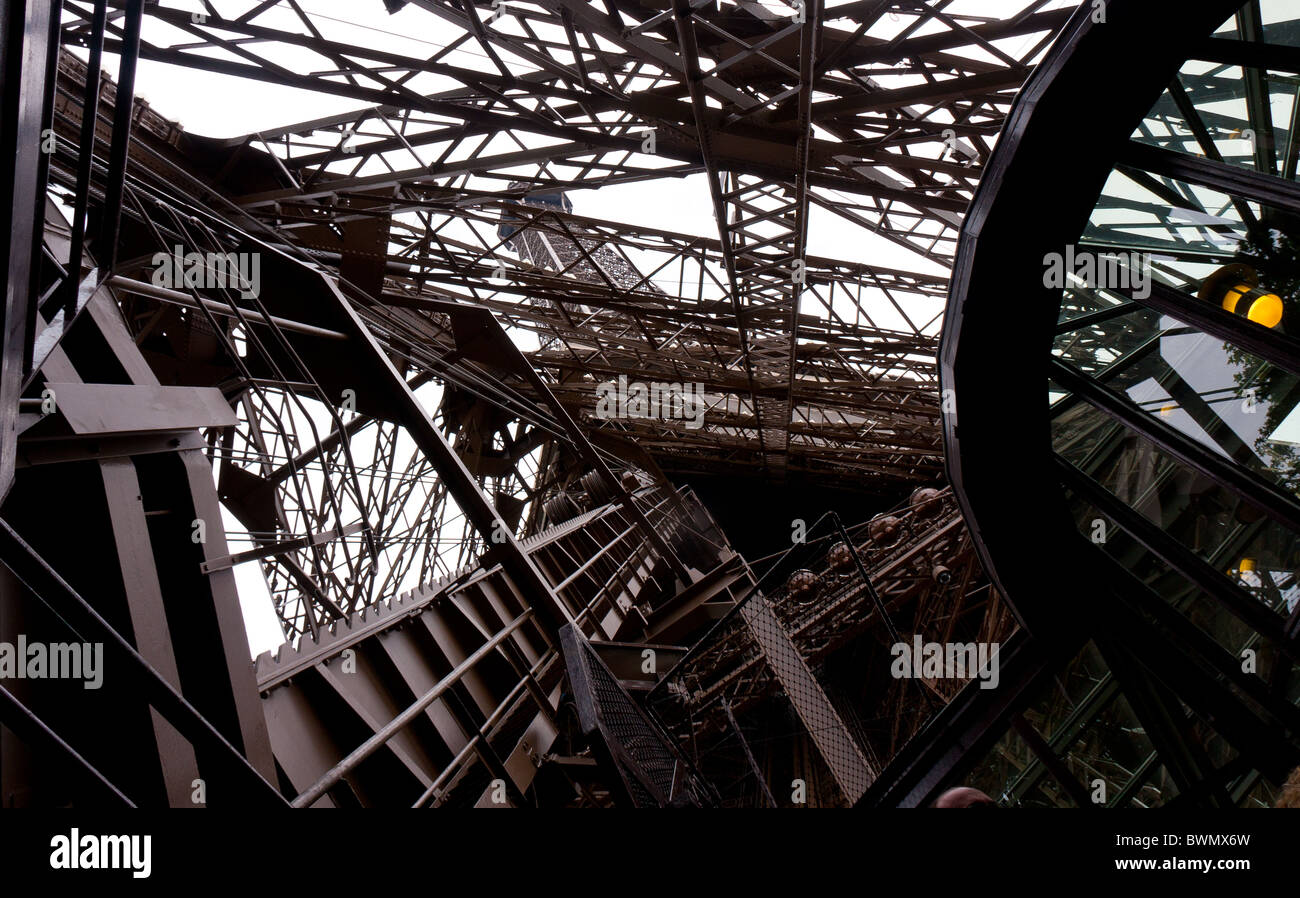 Inside eiffel tower hi-res stock photography and images - Alamy