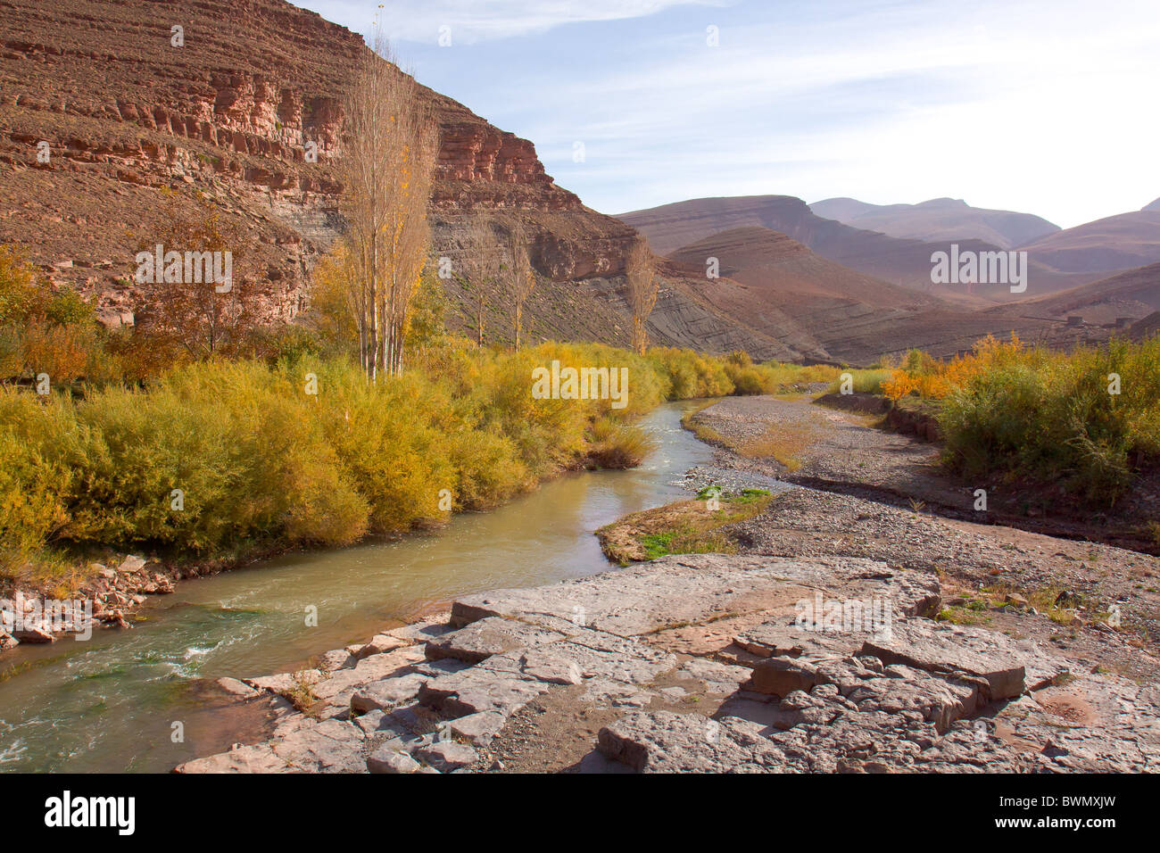 Autumn Dades Valley Farms Morocco Rivers Valley Stock Photo - Alamy