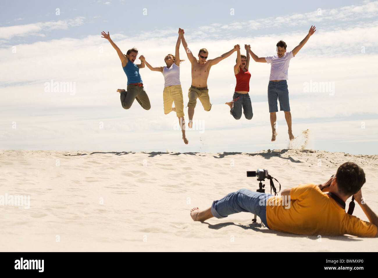 Photographer jumping leaping male hi-res stock photography and images ...