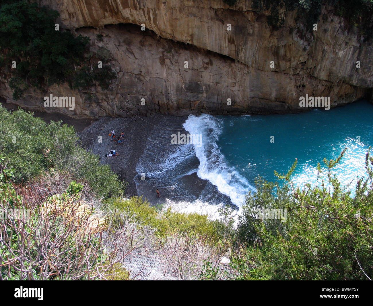 Furore Amalfi coast cove fiord bridge "hight view" Campania Campany ...
