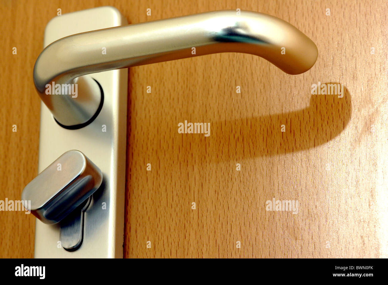 Door handle and lock close up Stock Photo - Alamy
