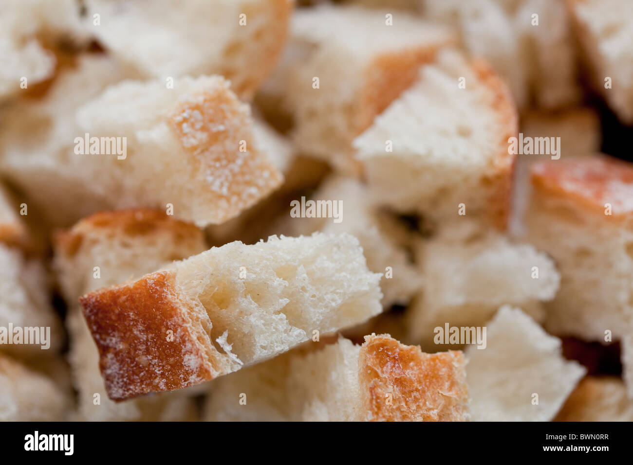 Cubed, toasted bread waiting to be added to Thanksgiving stuffing ...