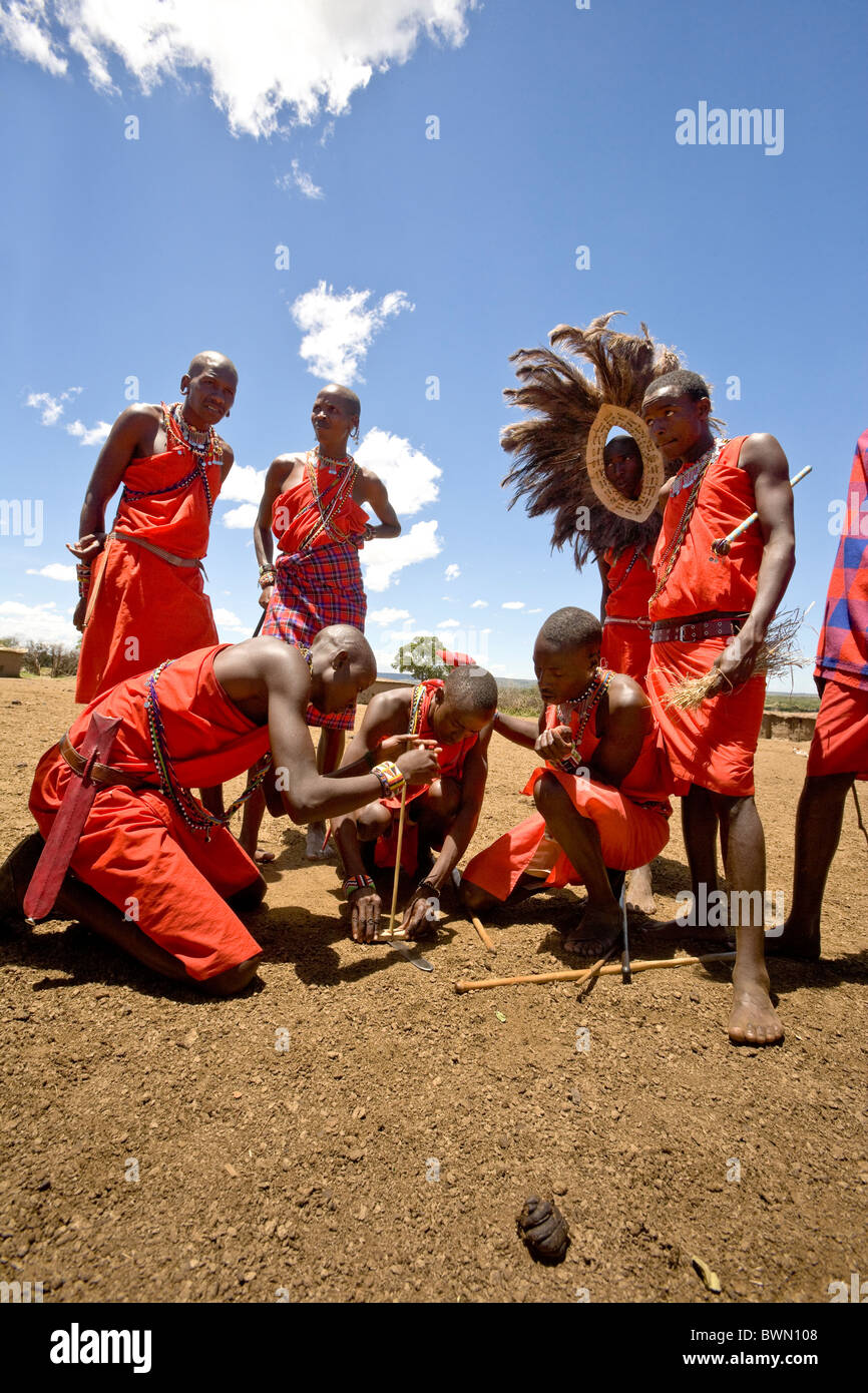 Maasai mara tribe fire hi-res stock photography and images - Alamy