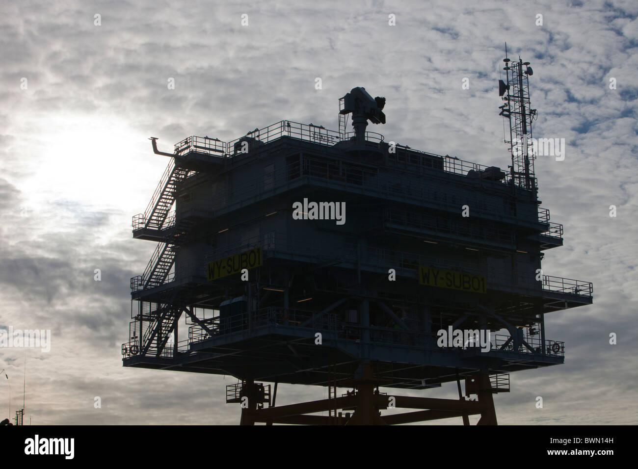 Working on installing the Walney 1 offshore wind farm off Barrow in ...