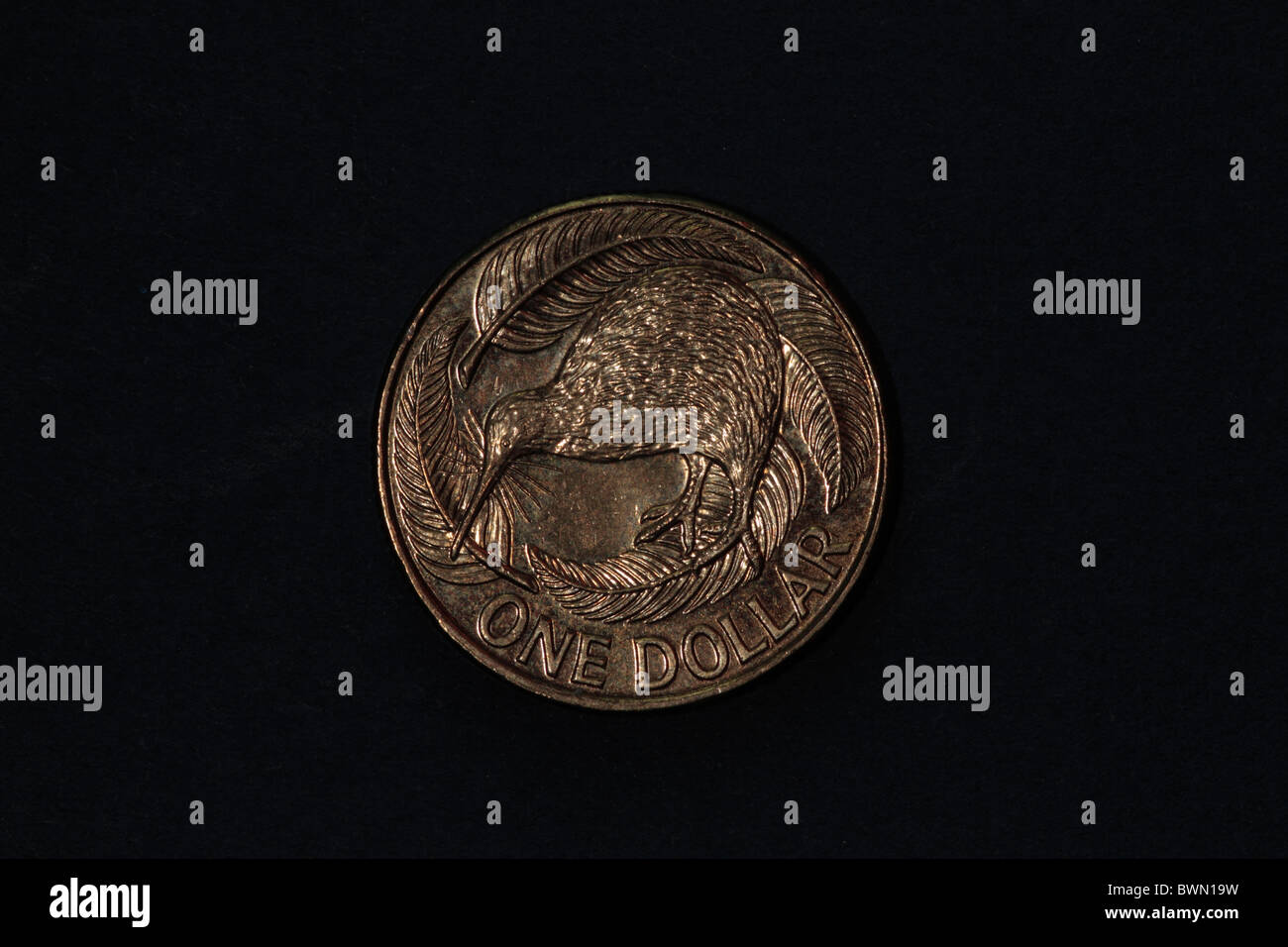 New Zealand Dollar coin Stock Photo - Alamy