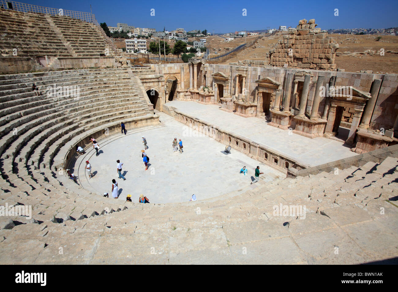 The Roman South Theater, Jerash Jordan Stock Photo - Alamy