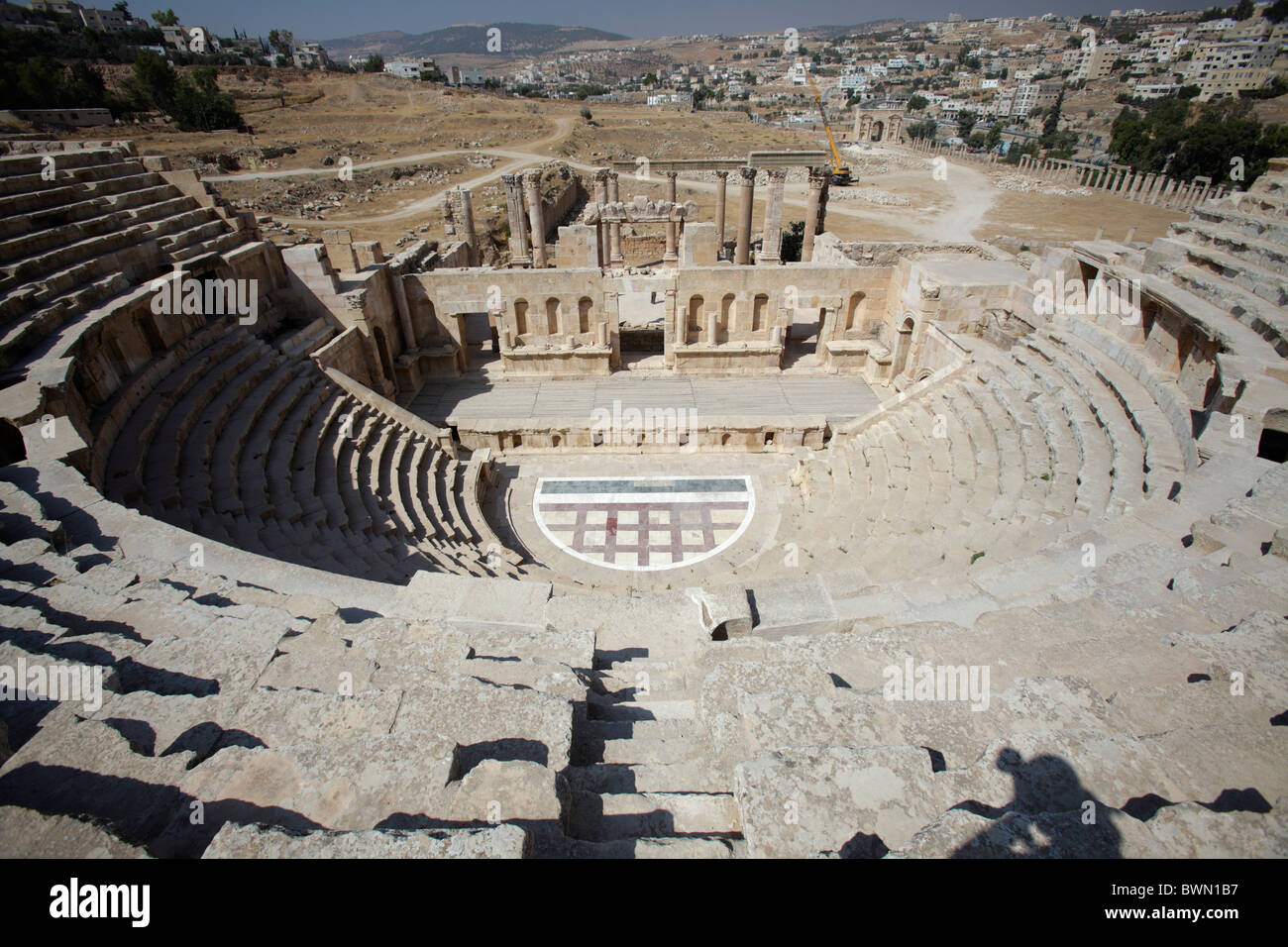 The Roman North Theater, Jerash Jordan Stock Photo - Alamy