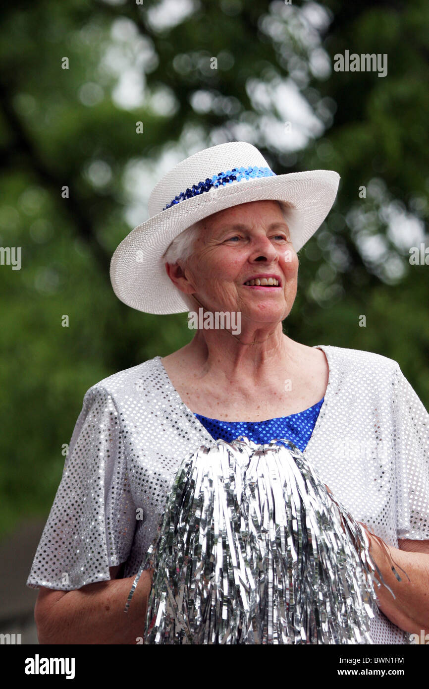 Old lady in parade hi-res stock photography and images - Alamy