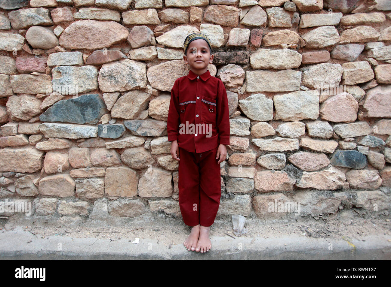 muslim boy Andhra Pradesh South India Stock Photo - Alamy