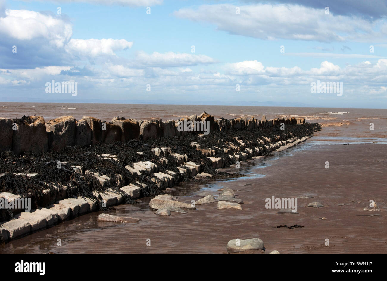 The only trace of a stone groyne from the once working Victorian sea ...