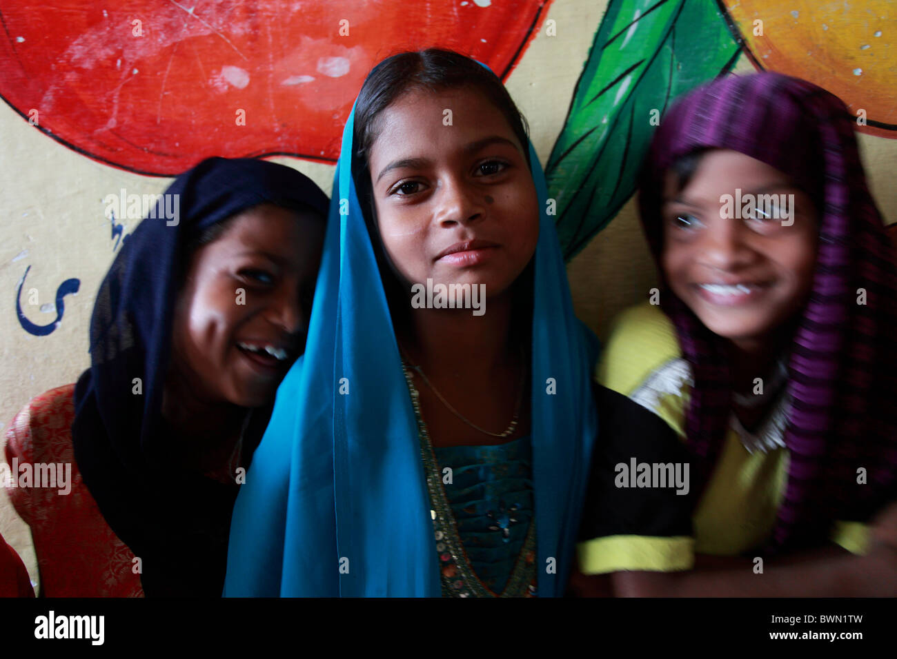 muslim kids Andhra Pradesh South India Stock Photo - Alamy