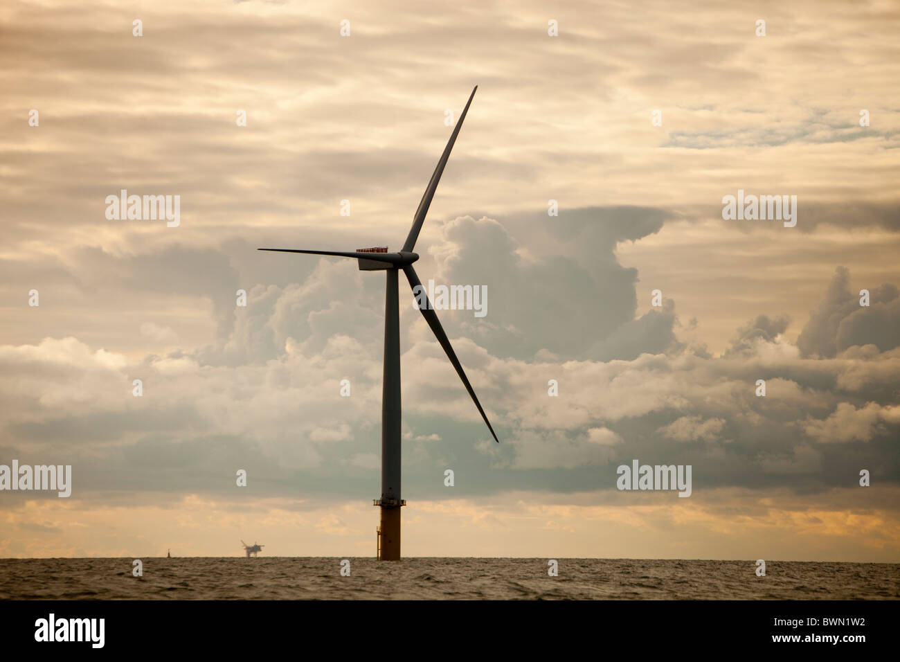 Working on installing the Walney 1 offshore wind farm off Barrow in ...