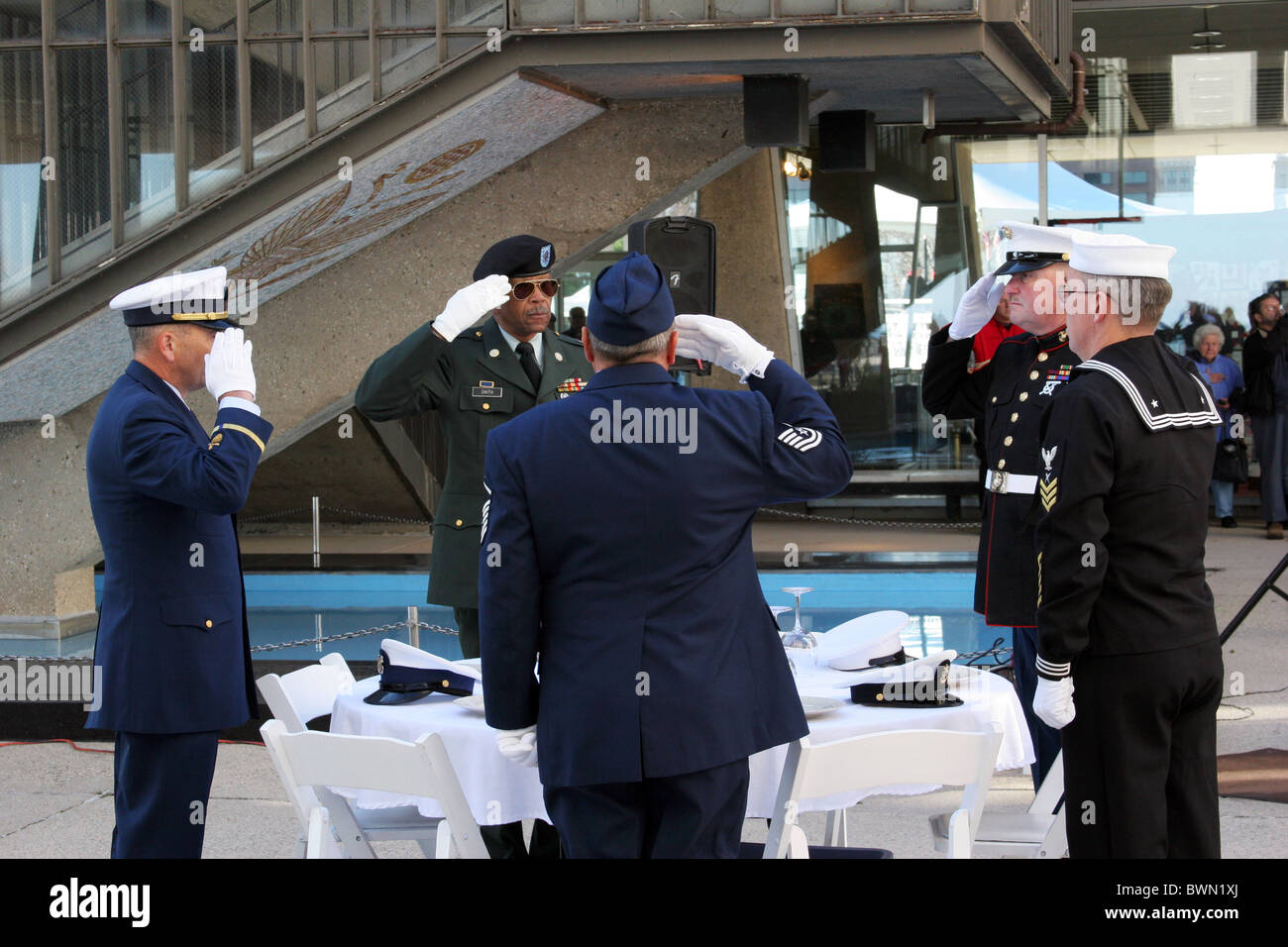 Veteran Memorial service Milwaukee Wisconsin Stock Photo - Alamy