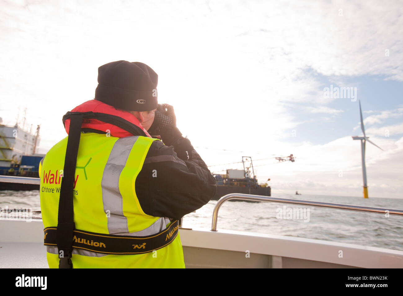 Transformer substation walney offshore wind hi-res stock photography ...