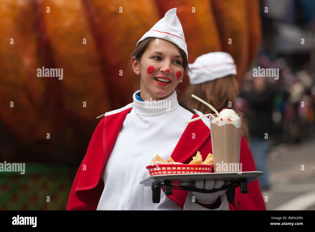 A clown performs in the 2010 Macy's Thanksgiving Day Parade Stock Photo ...