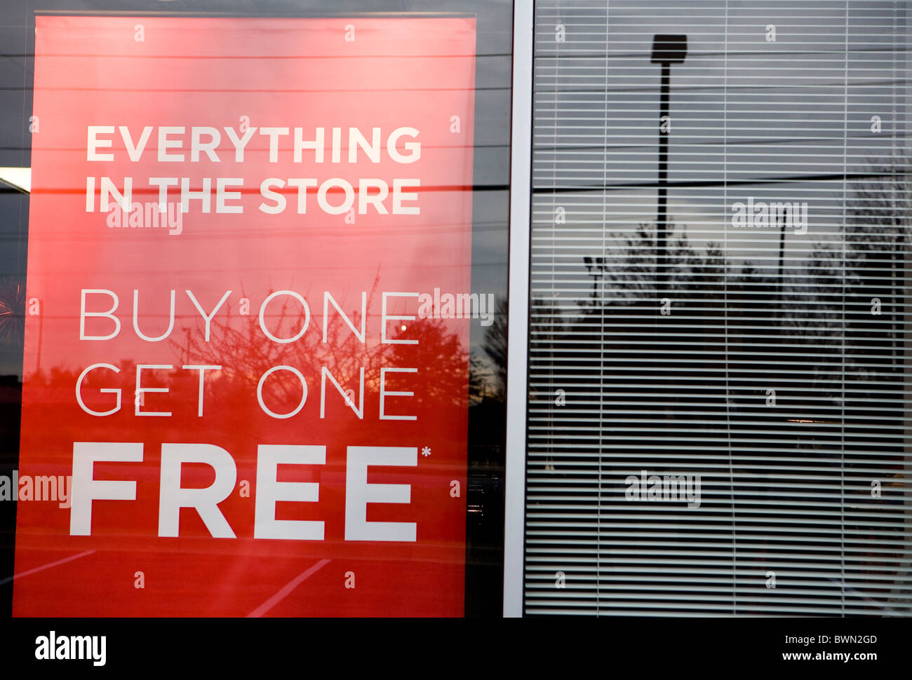 A but one, get one free sign Stock Photo - Alamy