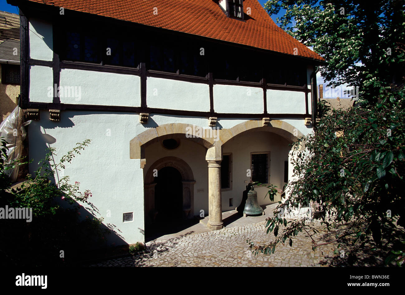 Martin Luther's birthplace in Eisleben, Germany, world heritage Stock ...