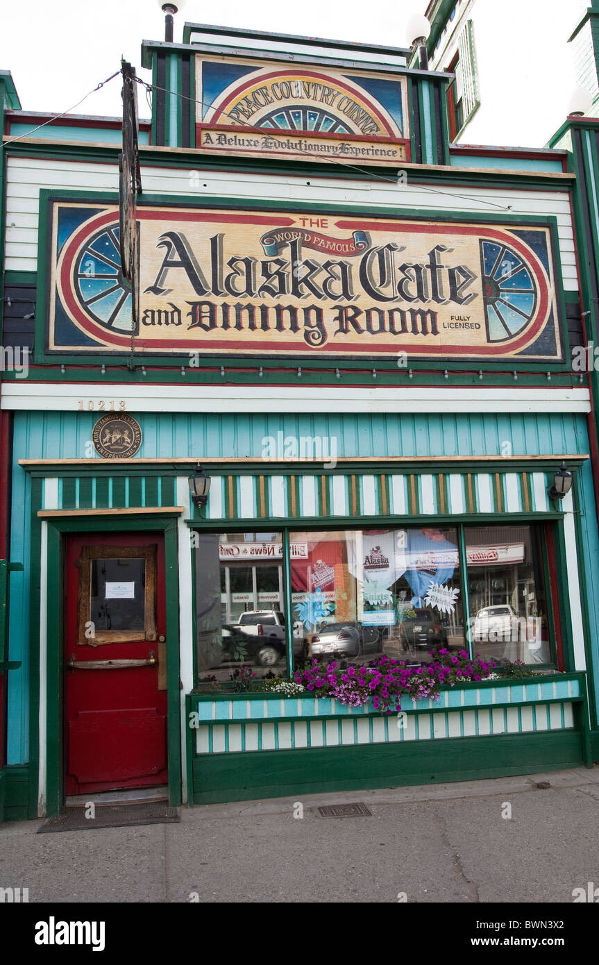 Historic Alaska Cafe landmark, Dawson Creek, British Columbia, Canada ...