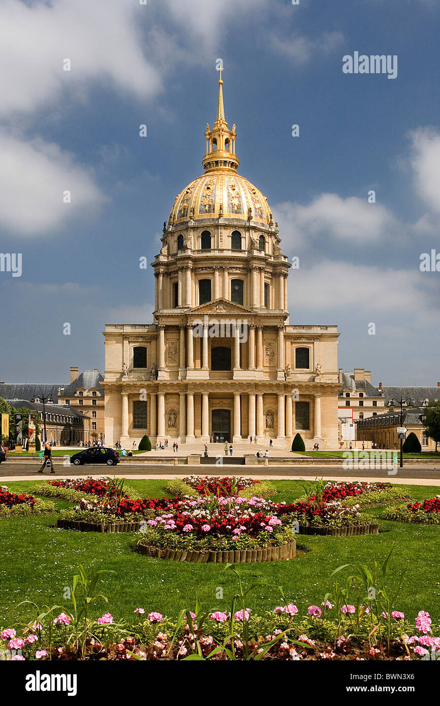 France Europe Paris city Hotel des Invalides dome church architecture ...