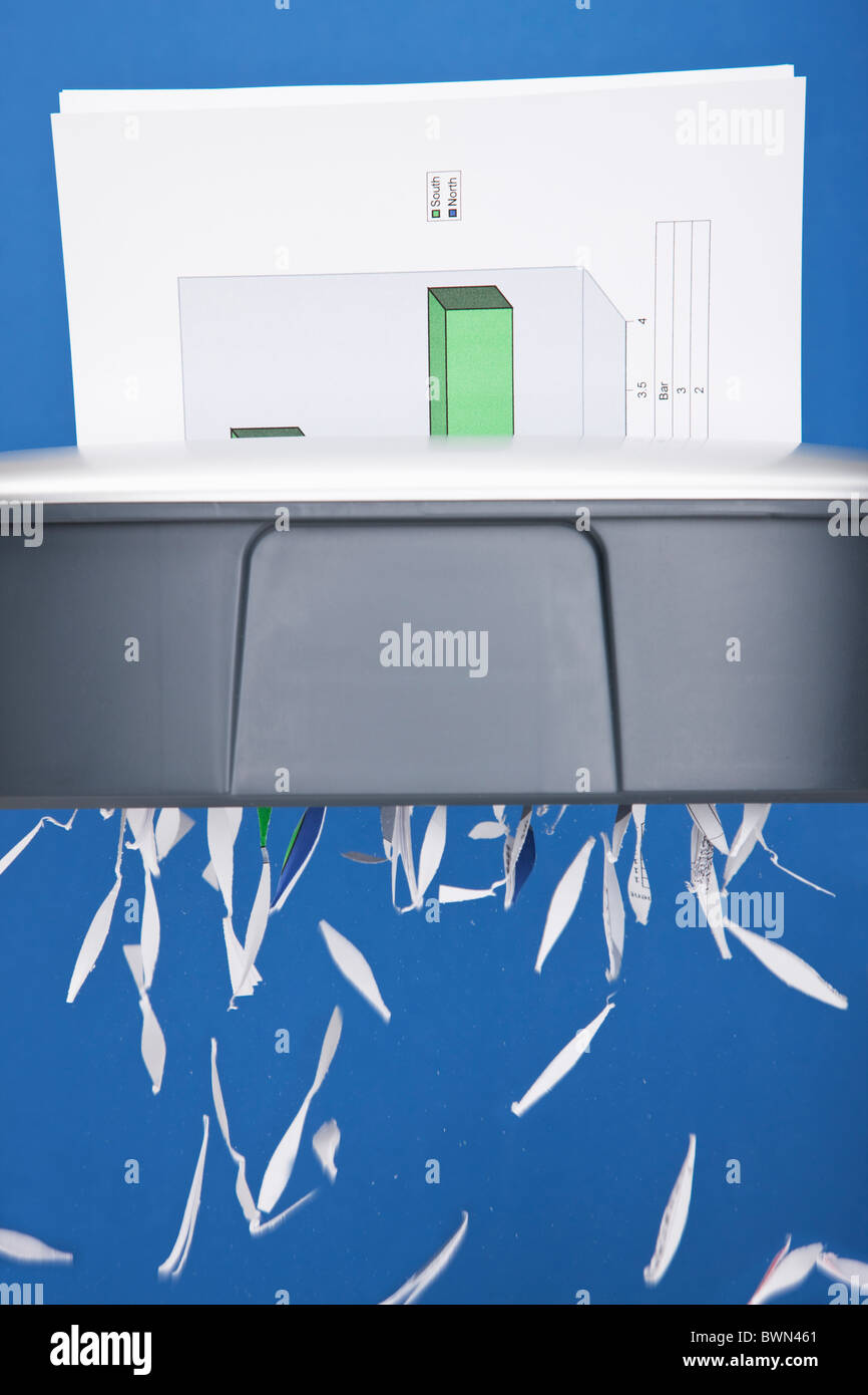 Paper being shredded Stock Photo - Alamy