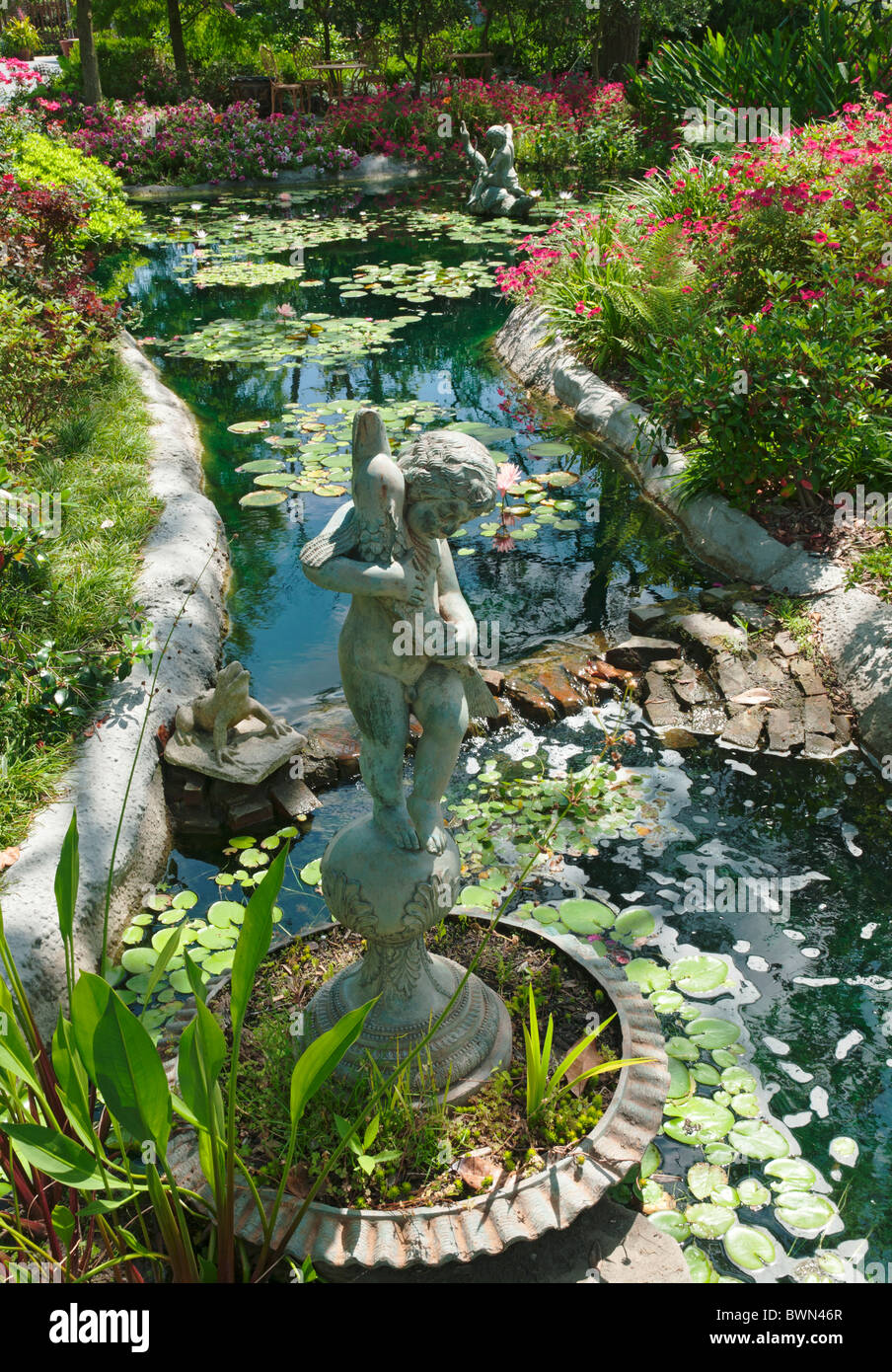 Louisiana, Darrow, Houmas House Plantation and Gardens, Japanese Water ...