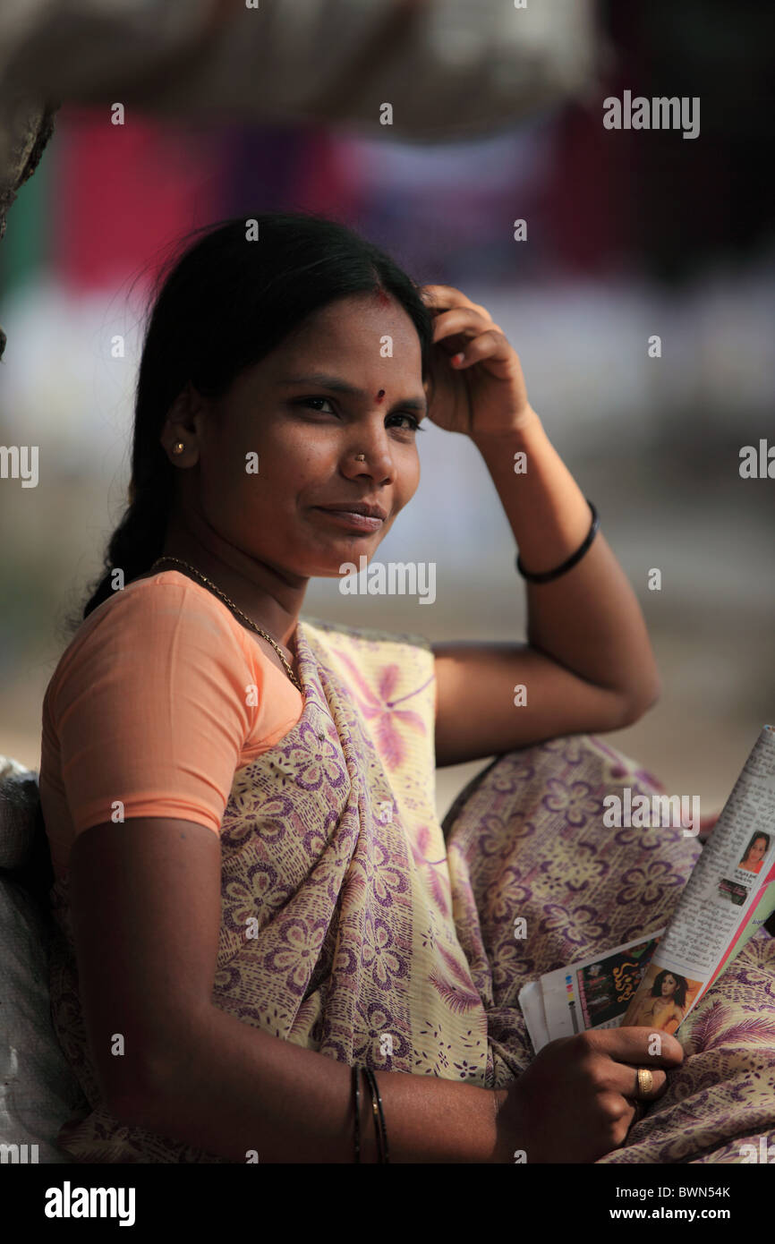 woman posing Andhra Pradesh South India Stock Photo - Alamy