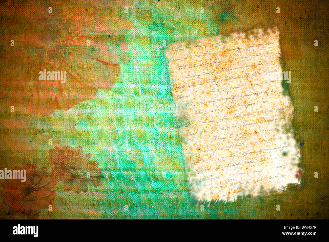 abstract vintage paper with flower motives Stock Photo - Alamy