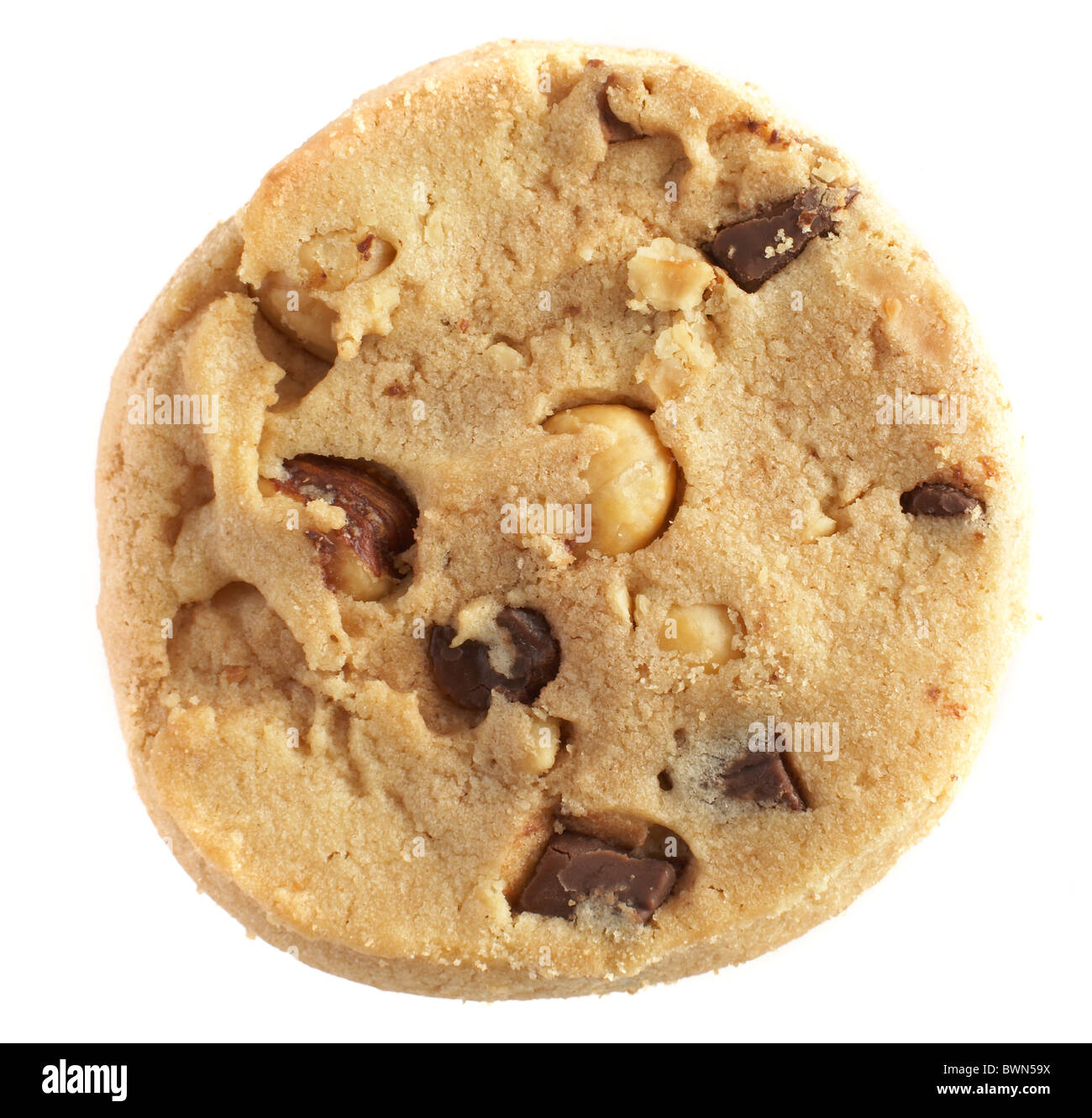 Single Cookie Biscuit Against White Stock Photo - Alamy