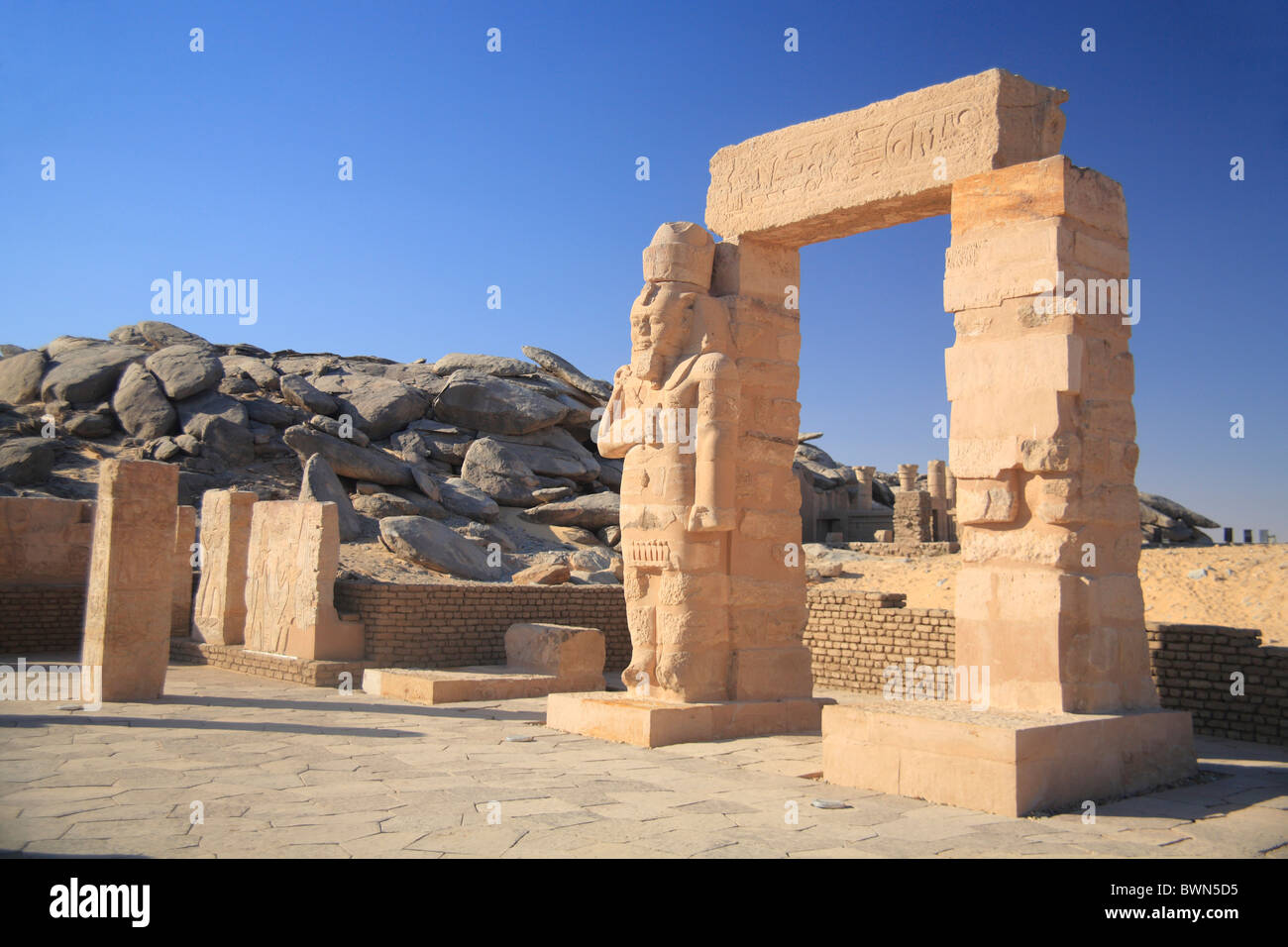 Egypt North Africa New Kalabsha island Ramses II Temple Gerf Hussein ...