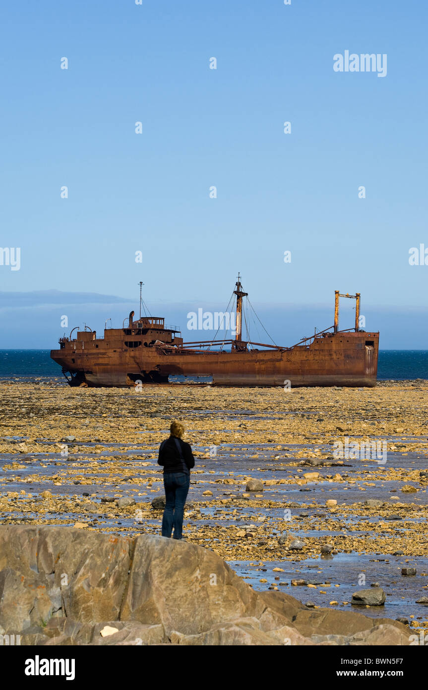 M/V Ithaca shipwreck, Cape Merry, Churchill, Manitoba Stock Photo - Alamy