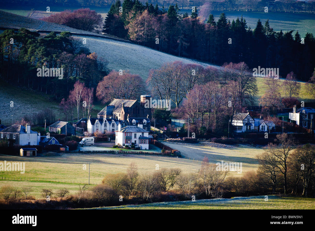 The village of Broughton in the Scottish Borders Stock Photo - Alamy
