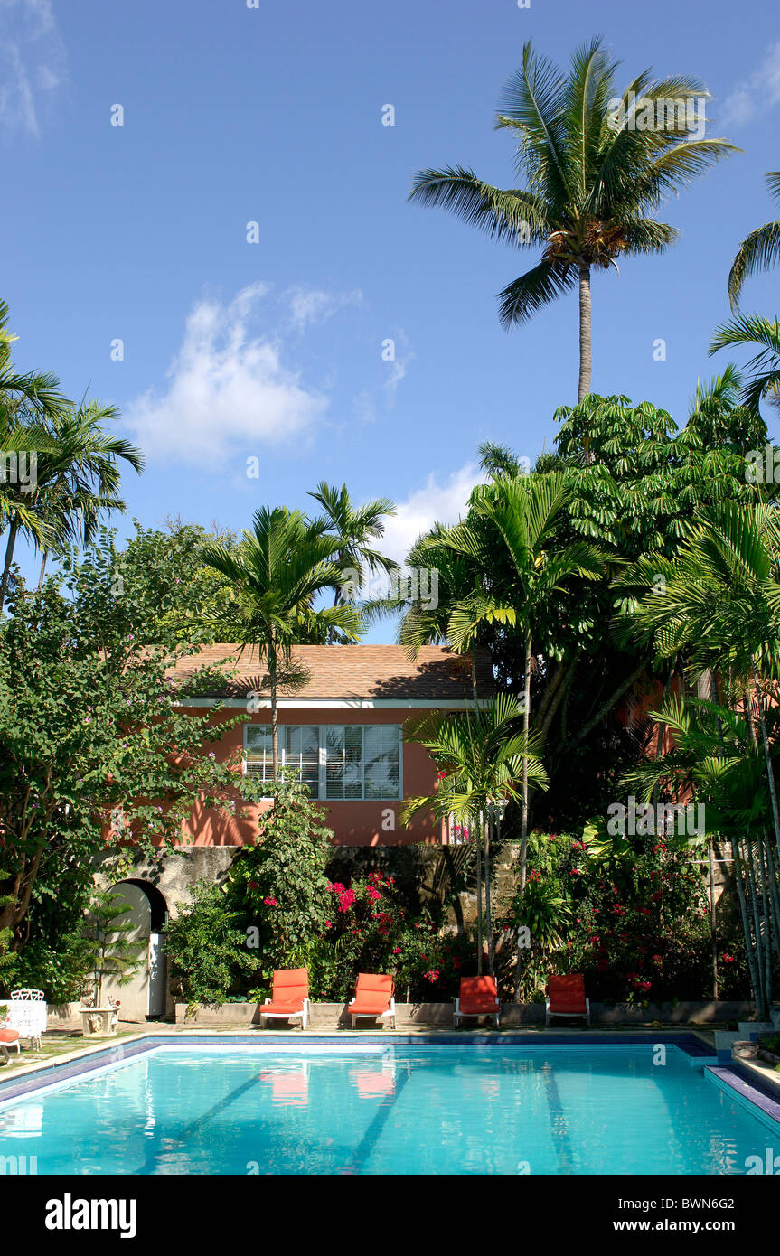 Bahamas Pool Graycliff Hotel Nassau Caribbean hotel green nature deck ...