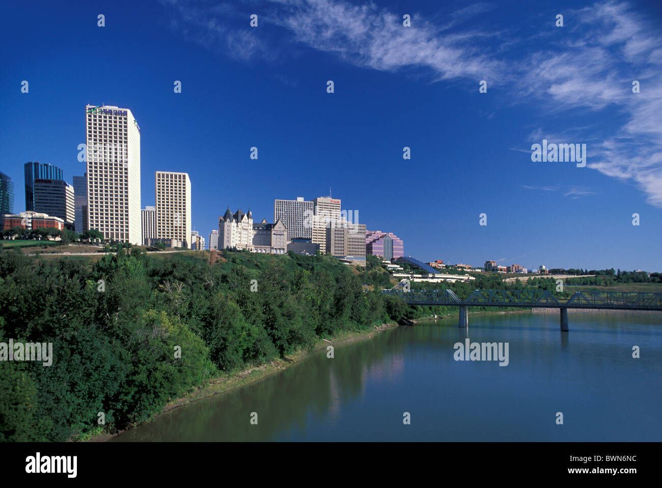 Canada North America America Downtown Edmonton North Saskatchewan river ...