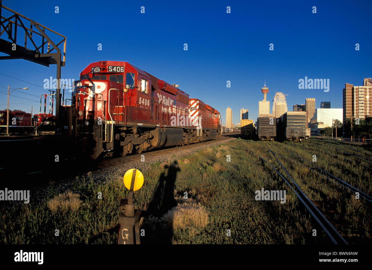 Canada North America America Railroad Tracks Downtown Calgary Alberta ...