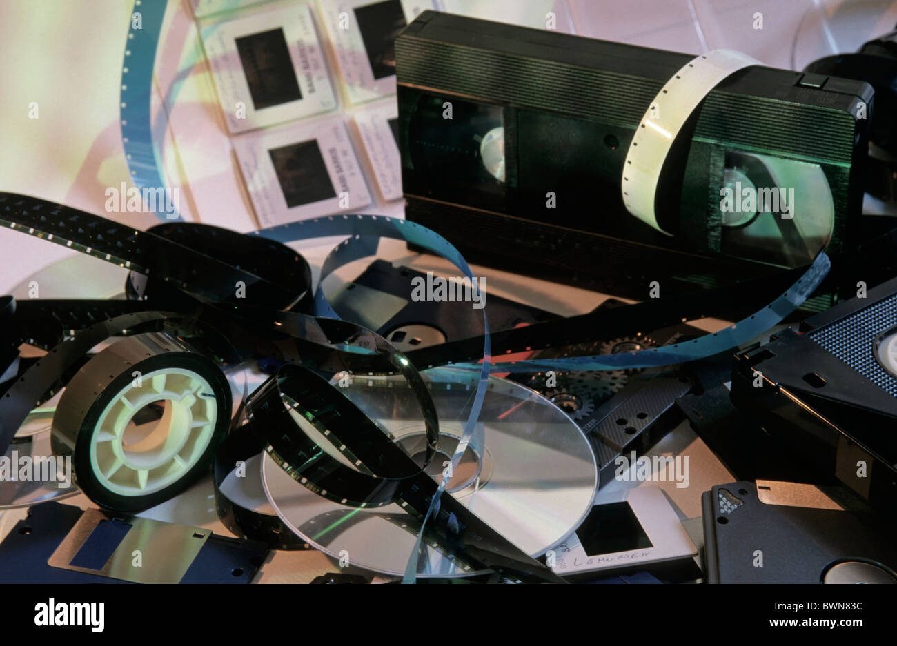 Video tapes pile hi-res stock photography and images - Alamy