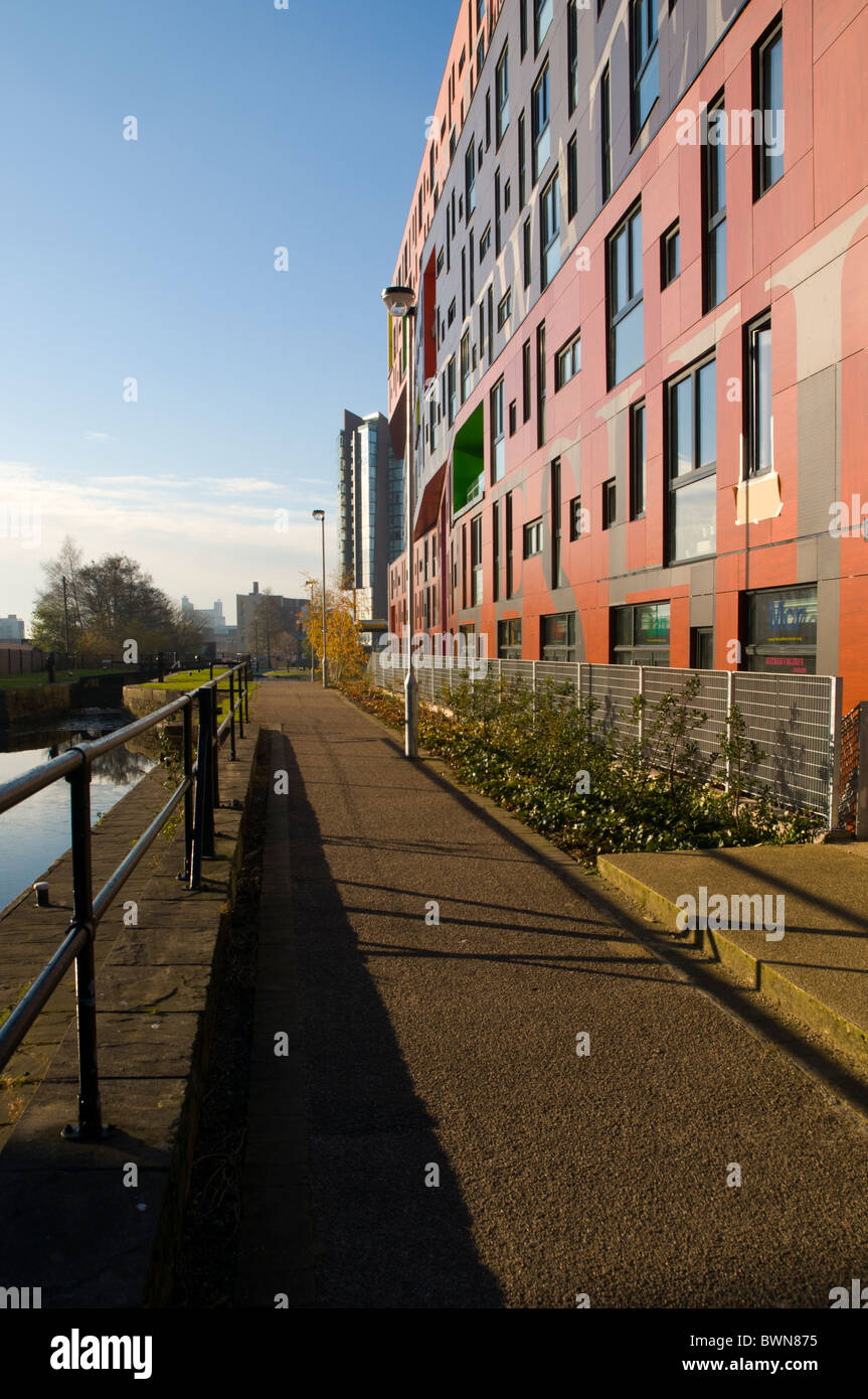 The Chips apartment building, designed by Will Alsop, beside the Ashton ...