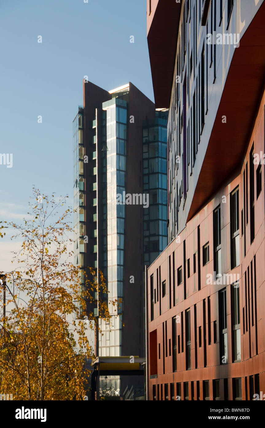 The Chips apartment building, designed by Will Alsop, beside the Ashton ...