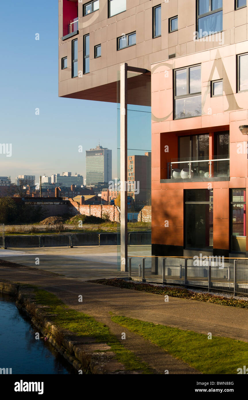 The Chips apartment building, designed by Will Alsop, beside the Ashton ...