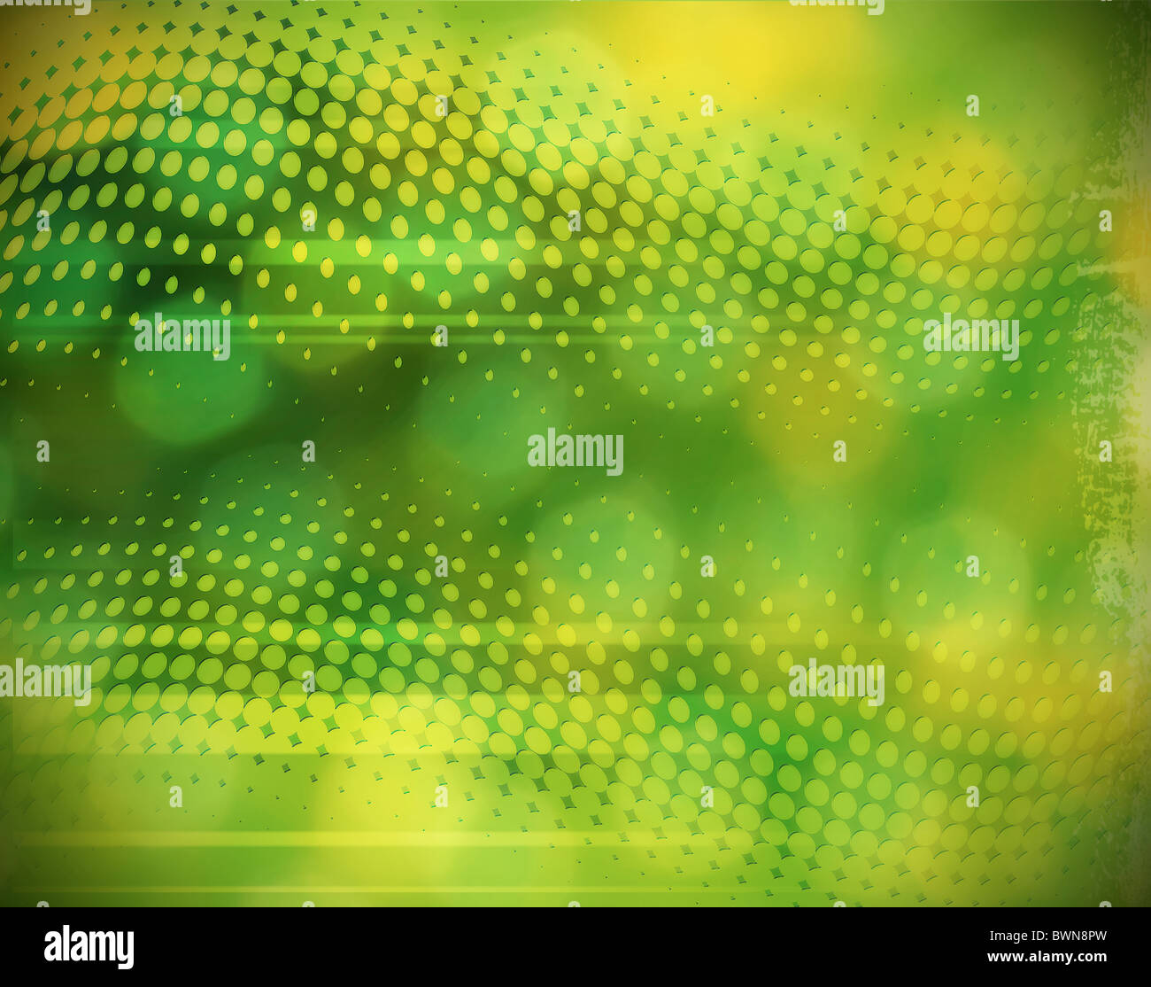 green abstract background with dots Stock Photo - Alamy