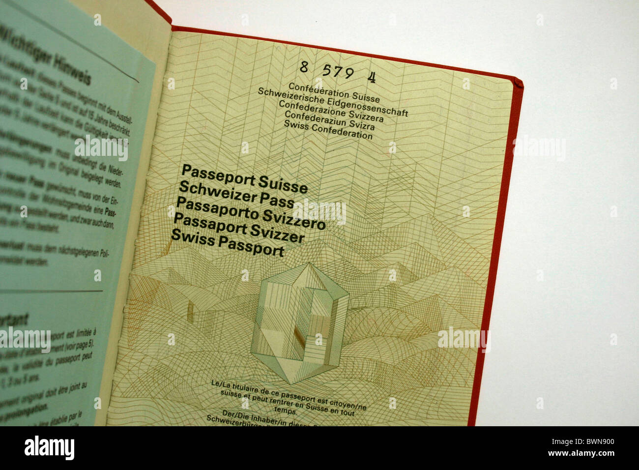 Swiss passport Switzerland Europe document of identification ...