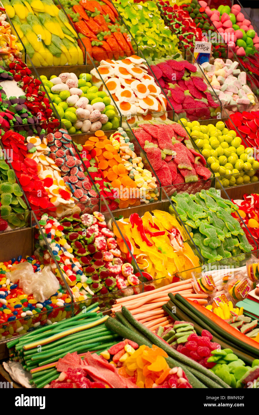 Assorted colorful candies at the candy shop Stock Photo - Alamy