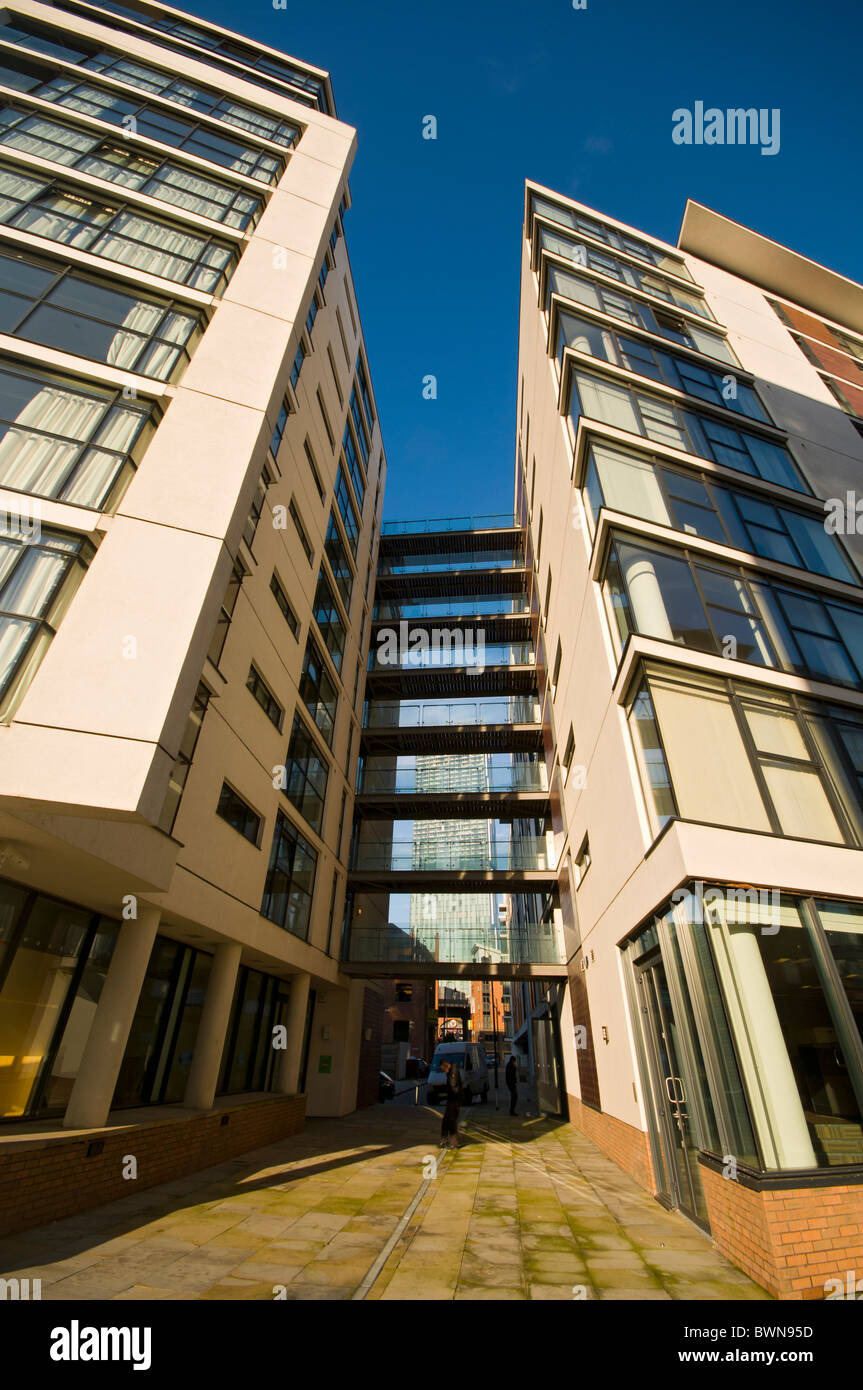 The Hill Quays apartment block development, Manchester, England, UK ...